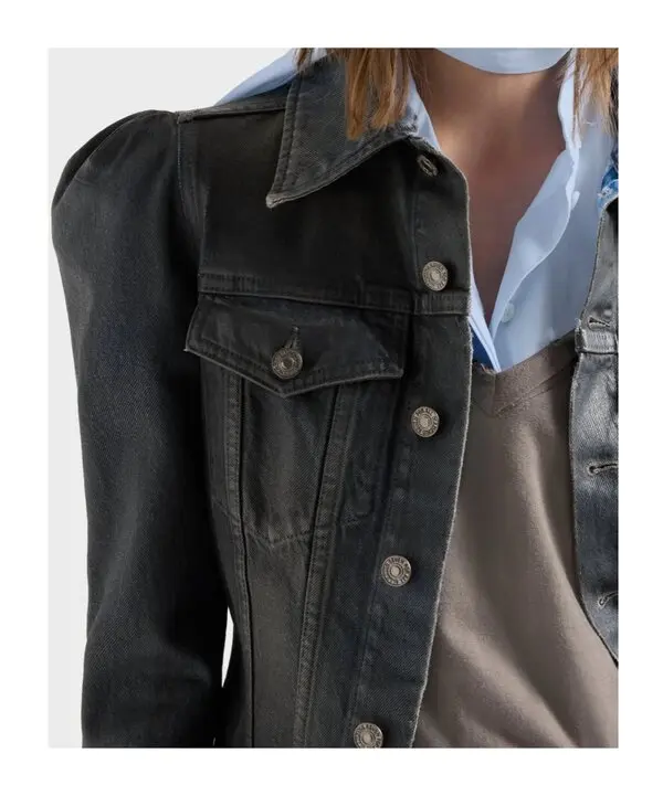 7 For All Mankind Short Cargo Denim Jacket