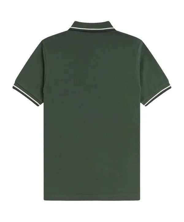 Fred Perry Cotton Collared Polo Shirt - Green