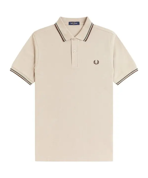 Fred Perry Classic Collared Shortsleeve Top - Nude