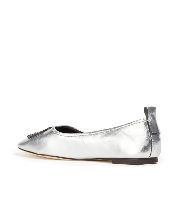 Tory Burch Metallic Leather Ballet Flats