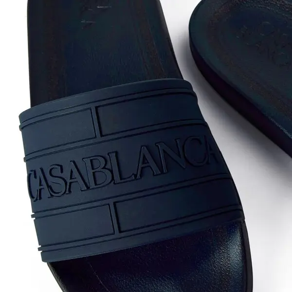 Casablanca Embossed Logo Slide Sandals