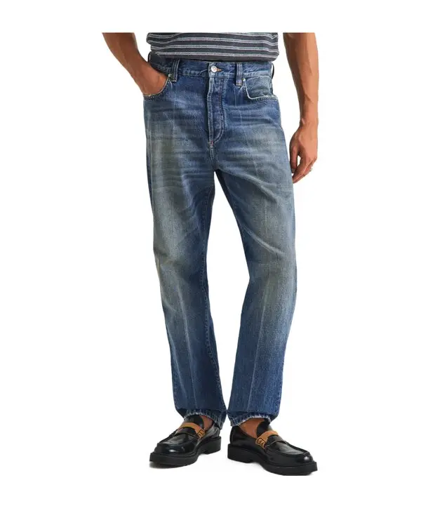 Versace Washed Distressed Denim Jeans
