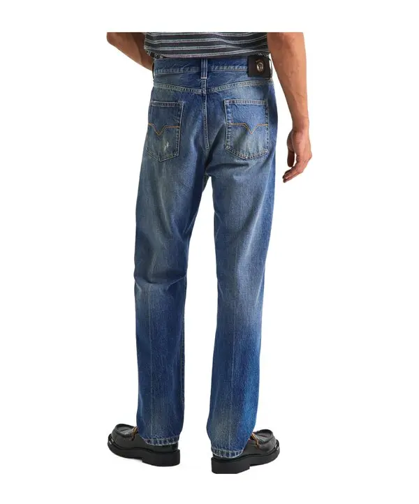 Versace Washed Distressed Denim Jeans