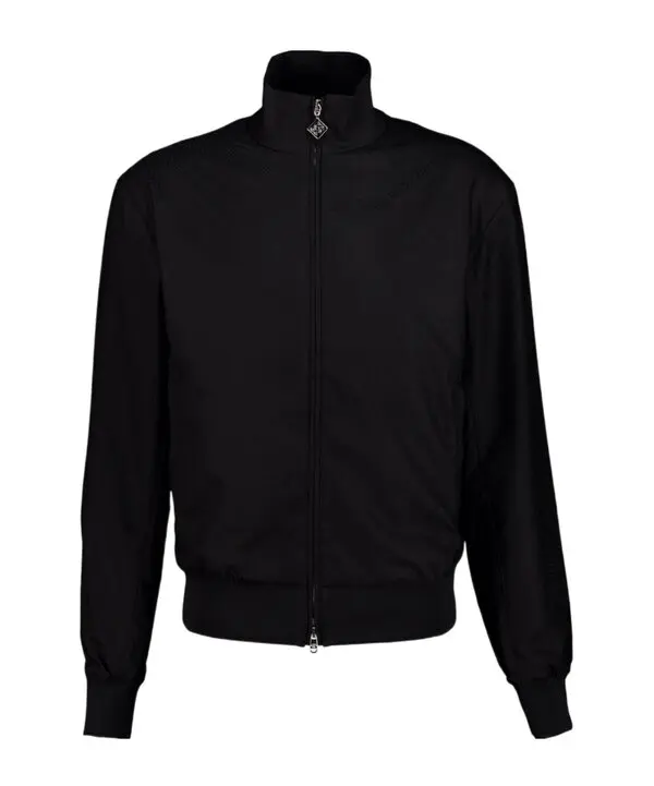 Casablanca Zip-up Stand Collar Track Jacket - Black