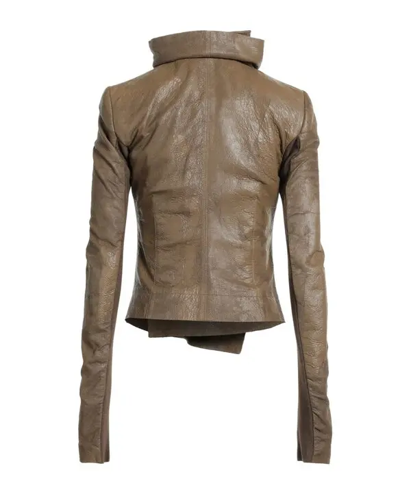 Rick Owens Grainy Leather Biker Jacket