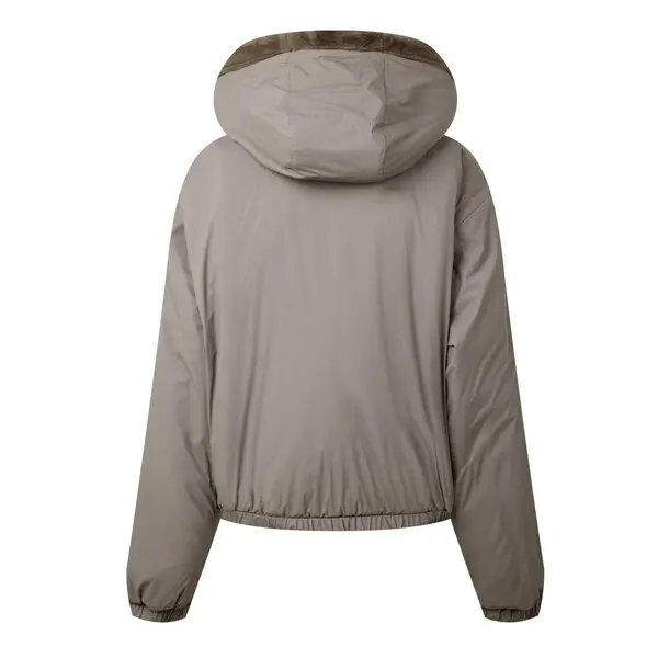 Moose Knuckles Cropped Hooded Zip-up Jacket