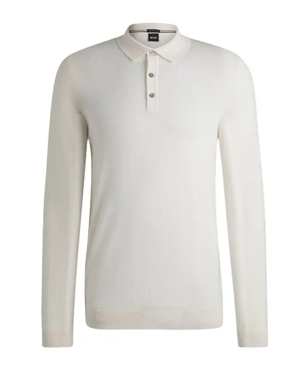 Hugo Boss Long-sleeve Polo - White