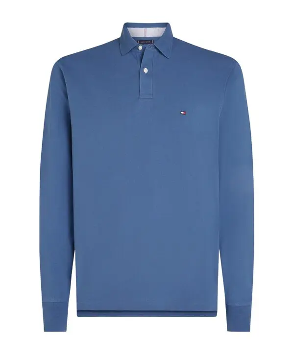 Tommy Hilfiger Long Sleeve Polo Shirt - Blue
