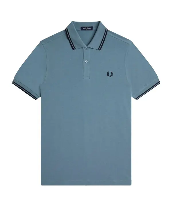 Fred Perry Classic Collared Shortsleeve Top - Blue
