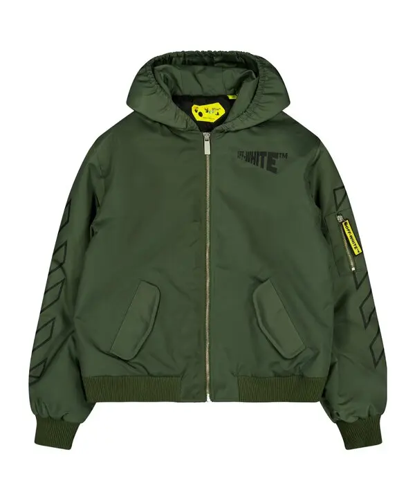 Off-White Olivegreen Hooded Jacket - Green