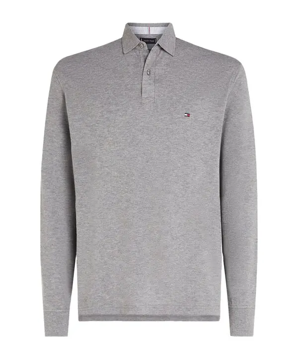 Tommy Hilfiger Long Sleeve Polo Shirt - Gray