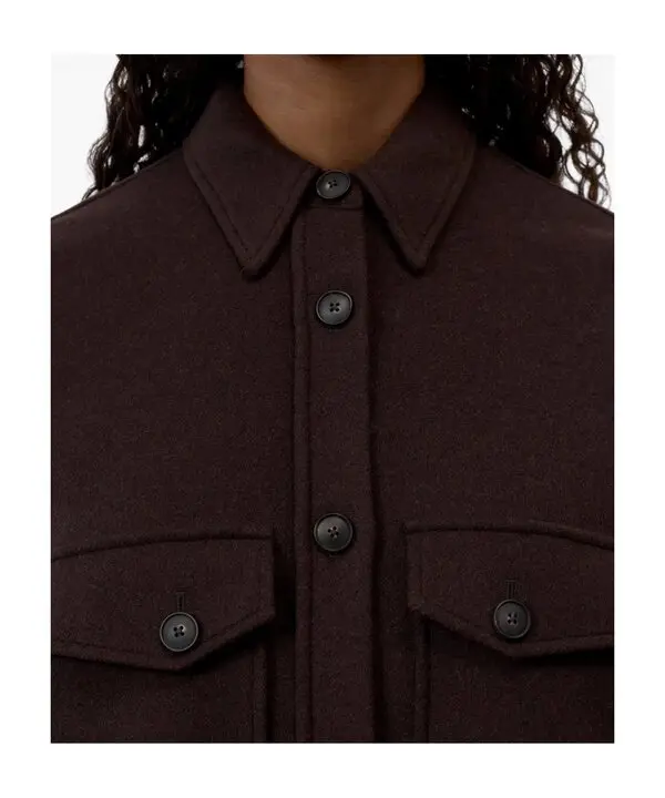 Closed Wool-blend Shirt-style Casual Jacket