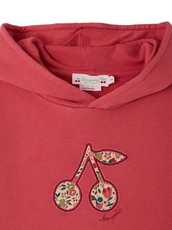 Bonpoint Tita Organic Cotton Hoodie - Of Raspberry