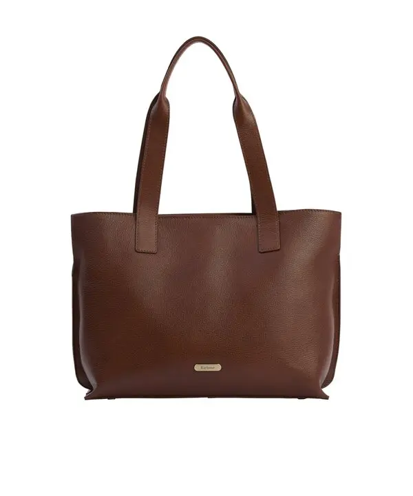 Barbour Leather Tote Bag - Brown