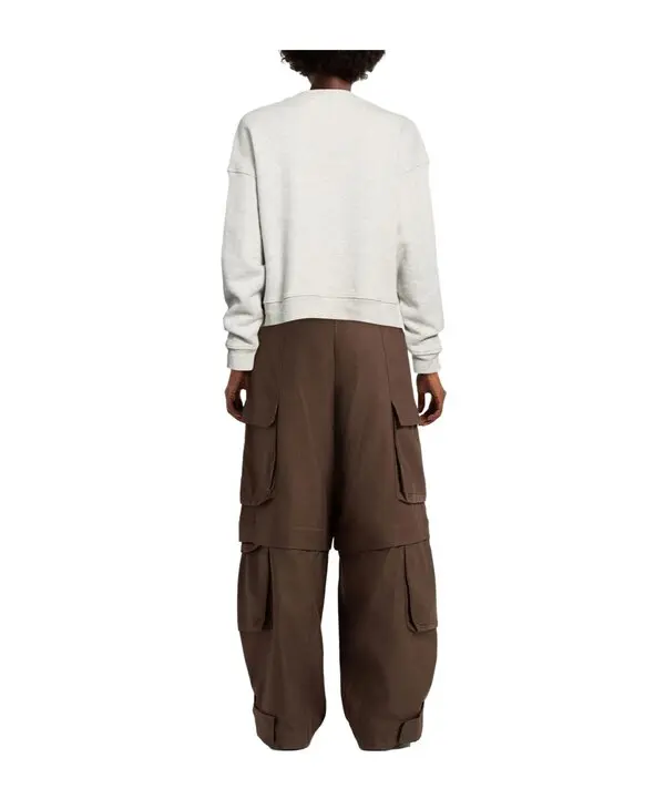 Max Mara Solid Color Fleece Long-sleeve Sweatshirt