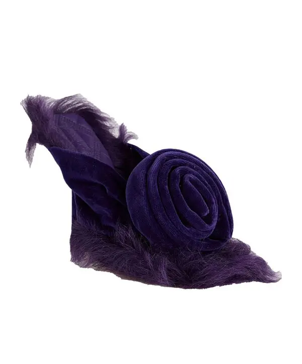 Burberry Velvet Flower Embellished High Heel Slides