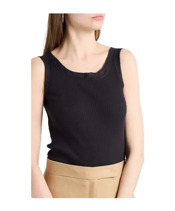 MAXCO. Solid-colored Sleeveless T-shirt