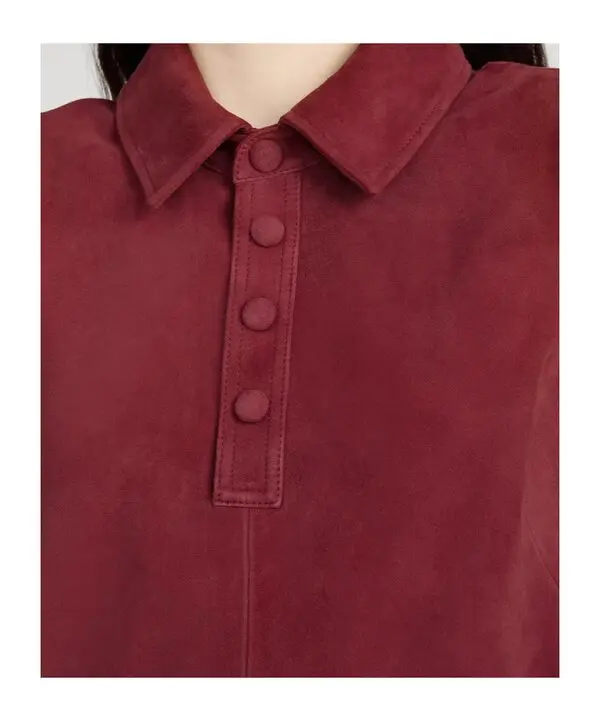 FRAME Garnet Suede City Shift Mini Dress
