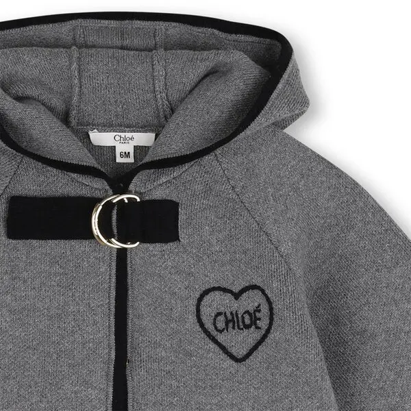 Chloé Heart-embroidered Hooded Cape