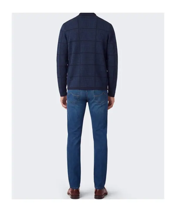 Jacob Cohen Heren Broek Pant 5 Pkt Super Slim Fit Nick Slim Medium Blauw