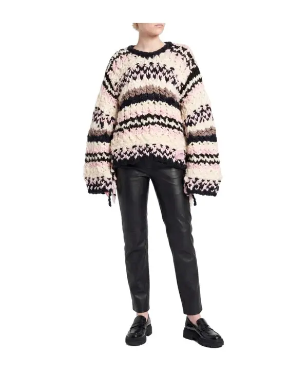GANNI Multicolored Wool Knit Sweater