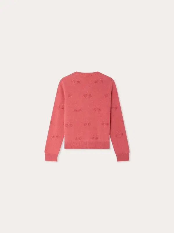 Bonpoint Manon Raspberry Cashmere Cardigan