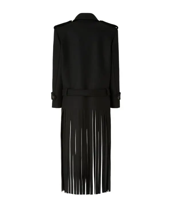 Pinko Wool-blend Fringed Coat