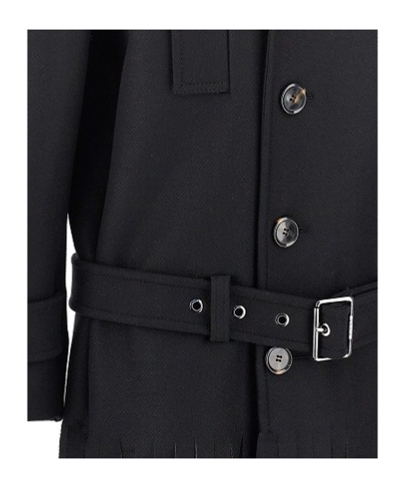 Pinko Wool-blend Fringed Coat