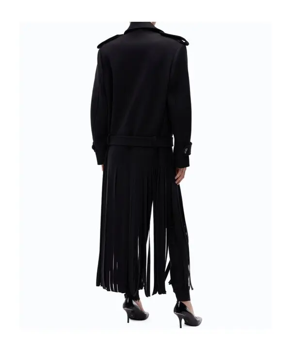 Pinko Wool-blend Fringed Coat