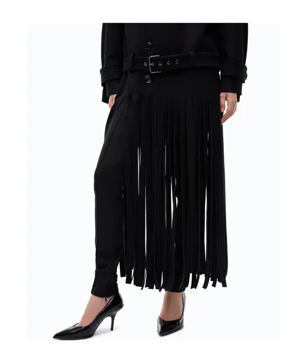 Pinko Wool-blend Fringed Coat