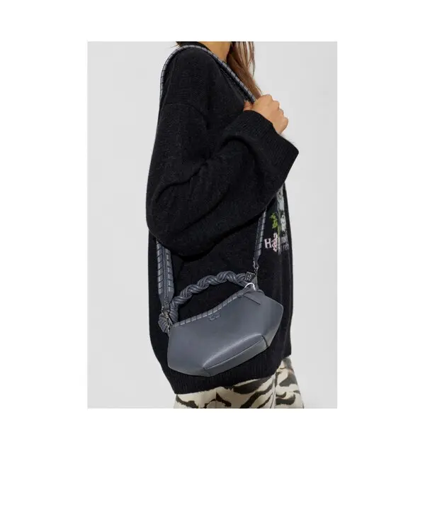 GANNI Handle Shoulder Bag - Grey