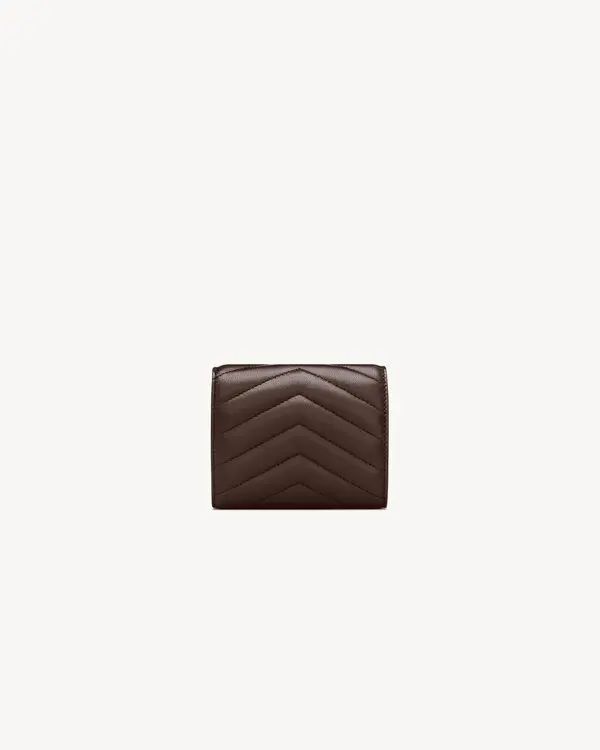 Saint Laurent Cassandre Multi-fold Wallet In Lambskin