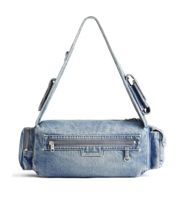 Balenciaga Superbusy Denim Small Sling Bag