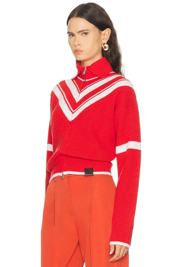 Stella McCartney Sporty 80's Wool Knit Zip Jacket