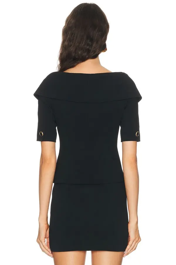 Alessandra Rich Wool Crepe Jacket