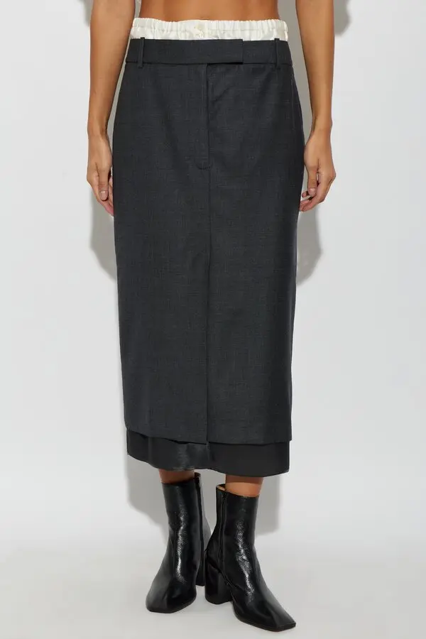 RÓHE Wool Skirt With Slit