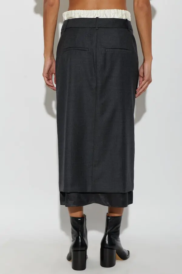 RÓHE Wool Skirt With Slit