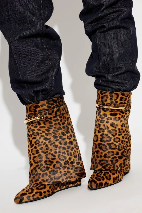 Givenchy Wedge Heel Ankle Boots "shark