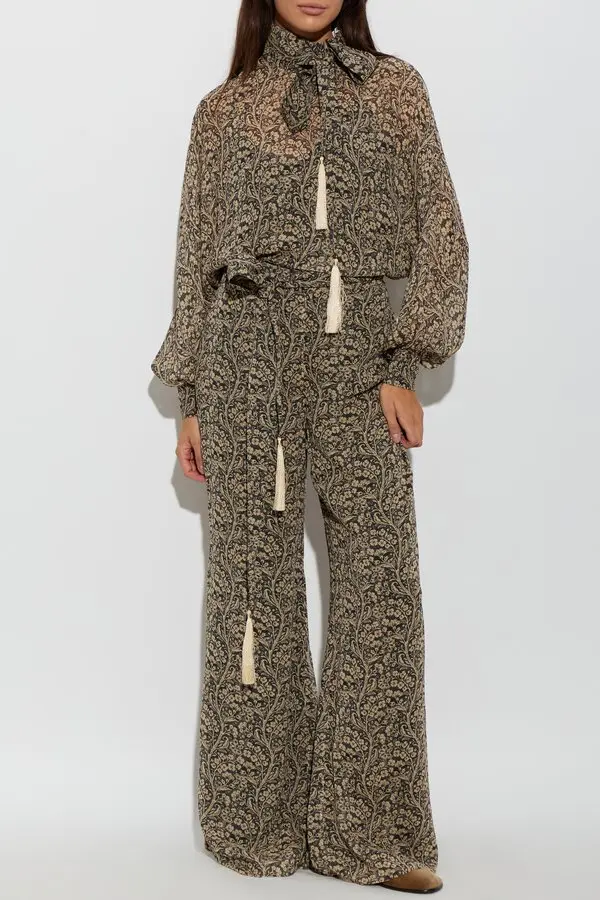 Zimmermann Loose-fit Patterned Pants