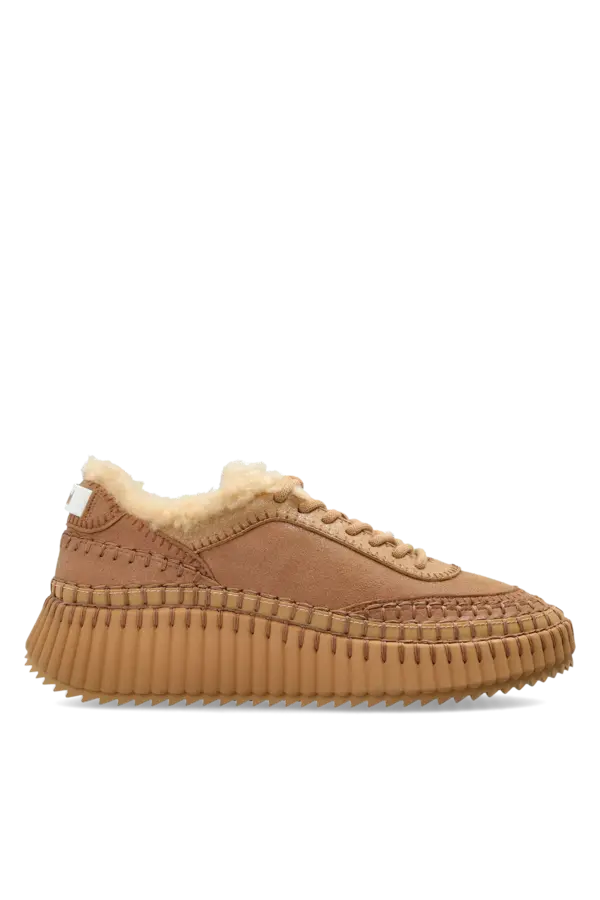 Chloé Nama’ Sports Shoes On Platform - Beige