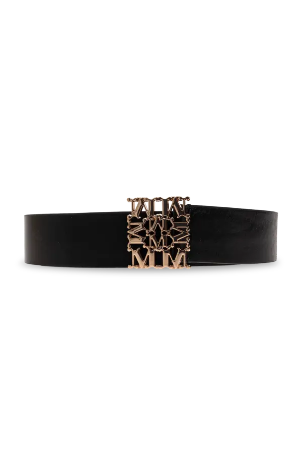 Max Mara Leather Belt ‘sumero - Black