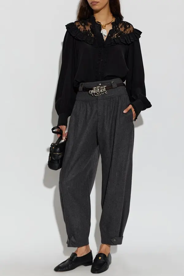 Chloé Loose-fit Wool Trousers