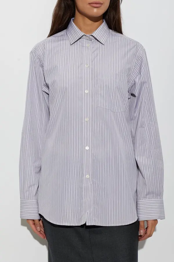 RÓHE Striped Cotton Shirt With Pocket