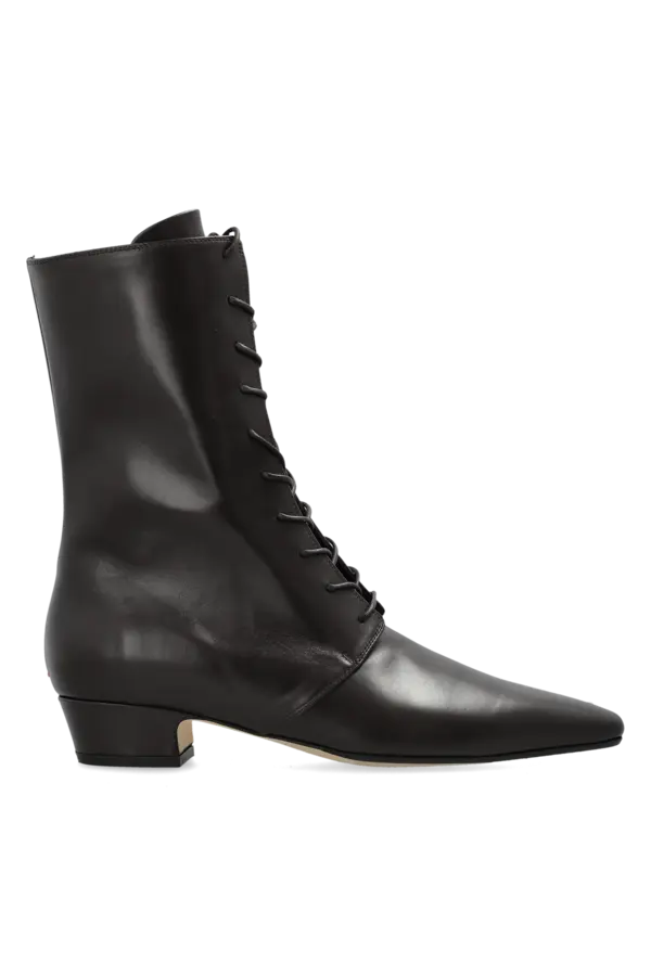 AeydĒ Elva’ Heeled Ankle Boots - Brown