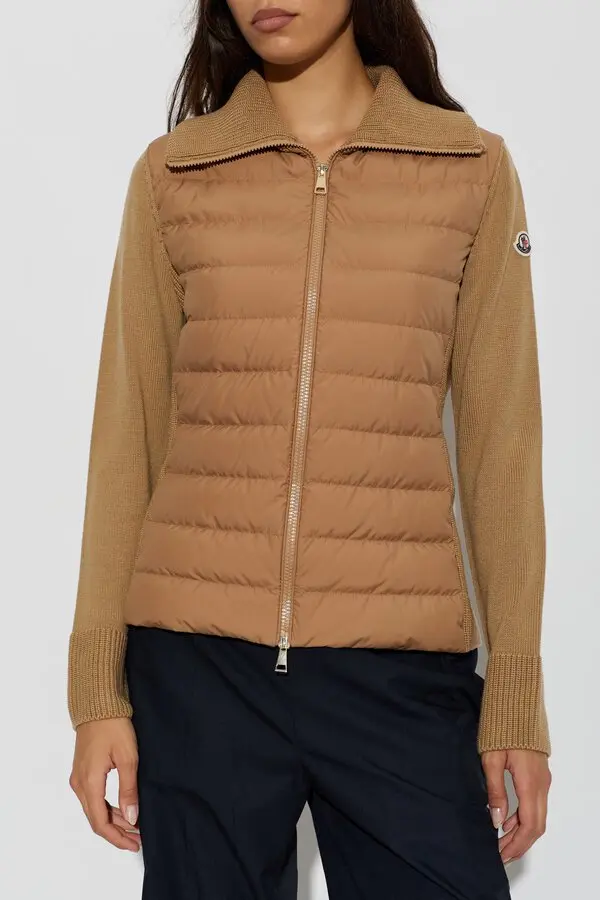 Moncler Cardigan With Quilted Front