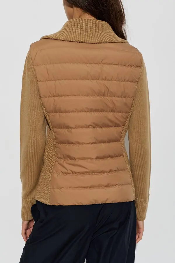 Moncler Cardigan With Quilted Front