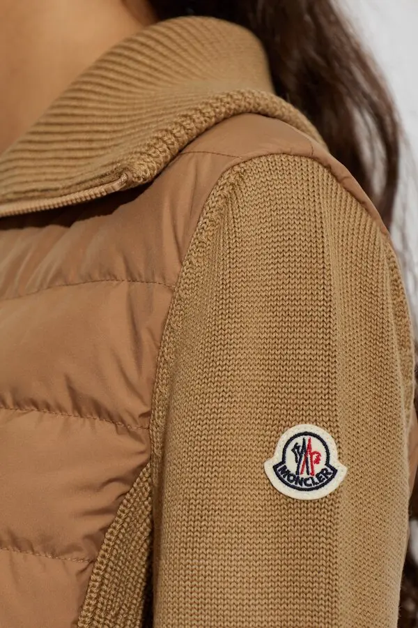 Moncler Cardigan With Quilted Front