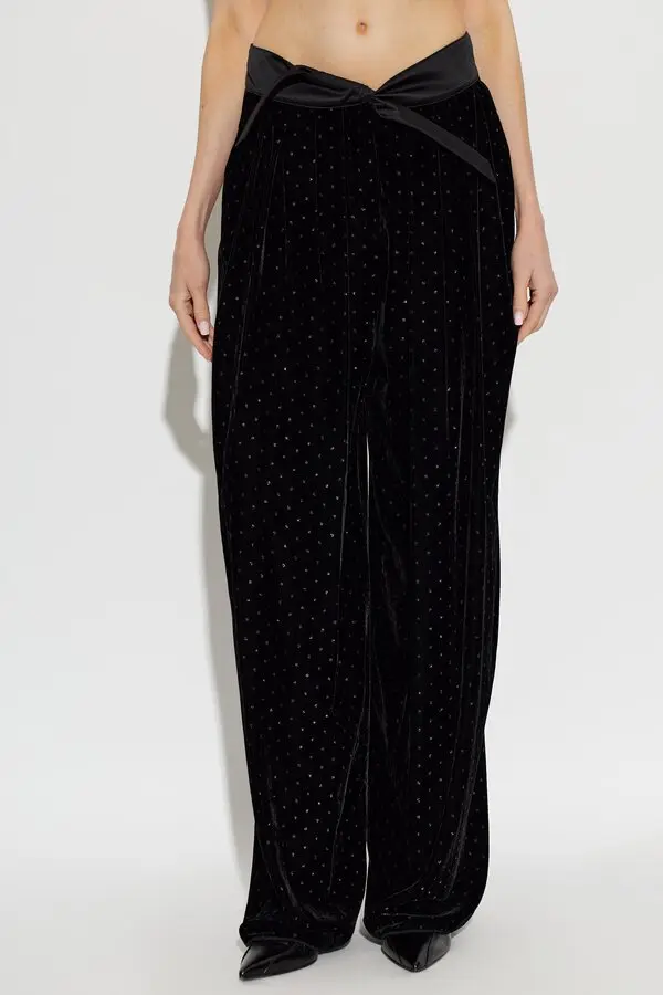 Emporio Armani Velvet Pants With Lurex Thread