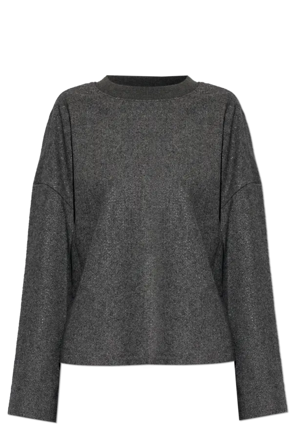 Emporio Armani Top With Metallic Thread - Grey