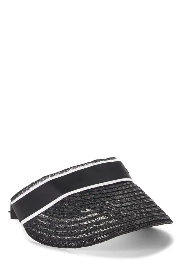 Chanel Raffia Visor - Black